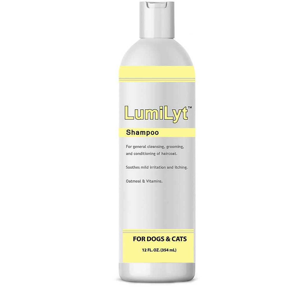 LumiLyt Shampoo - General Cleansing, Grooming, & Conditioning Pet's Hair Coat - Effective for Both Cats & Dogs - Contains Oatmeal & Vitamins, 12 fl oz