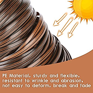 HANKRSSTOP 459 FT Wicker Repair Material,Gradient Brown Coffee Synthetic Rattan Repair Material with Premium New Materials Wicker Repair Kit for Rattan Chair Sofa and Storage Basket Replacement.