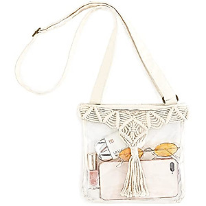 Mkono Clear Bag Stadium Approved for Women Clear Purses Concert Crossbody with Tassel for Sport Events Concert Festival