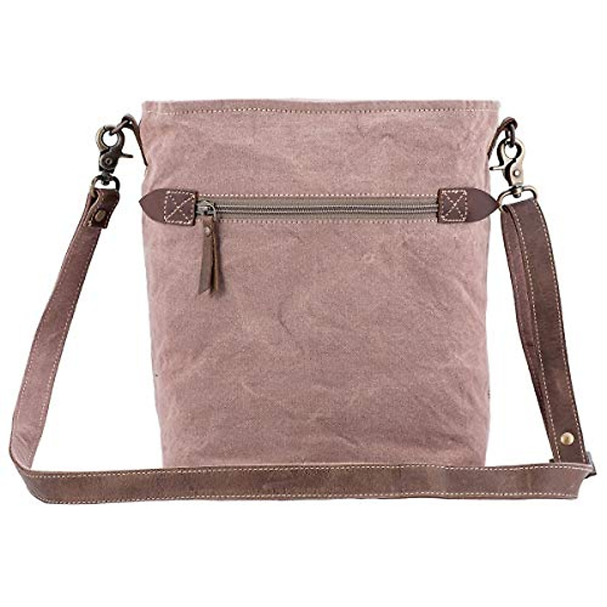 SIXTEASE Womens Shoulder Bag Vintage Style Shoulder Bags for Women - Made with Genuine Leather, Upcycled Canvas, or Hair On - Handmade, Adjustable Strap, Brass and Zinc Hardware - Petiole