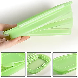 Cozihom Silicone Collapsible Refrigerator Food Storage Box with Lid, Food Storage Container, Space Saving, Microwave/Freezer/Dishwasher Safe