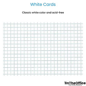 1InTheOffice Index Cards 4x6 Graph Ruled White, Quad Ruled Index cards 4x6 200/Pack