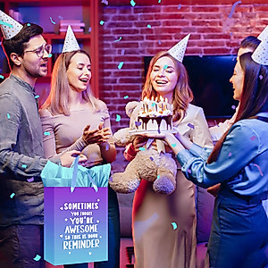 13'' Appreciation Gift Bag Reminder You are Awesome Gift Bag Thank You Gift Bag with Tissue Paper Card Inspirational Gift Bag Good Luck Gift Bag for Employee Teacher Men Women Staff Birthday Christmas