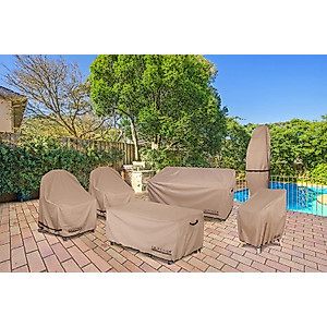 ULTCOVER Waterproof Outdoor Deep Seat Sofa Bench Cover 90W x 40D x 35H inch Patio Furniture Couch Cover