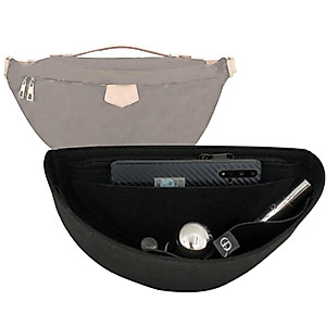 Purse Organizer Insert for Waistpack Inner Sleeve BUMBAG Lining Bag Storage Bag2047black