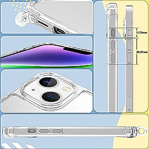 FOQENCCI Clear Case for iPhone 13 Lanyard Phone Case for iPhone 13 with Adjustable Crossbody Strap,Transparent TPU + Hard PC Anti-Scratch Anti-Yellowing Shockproof Protective Cover 6.1 inch