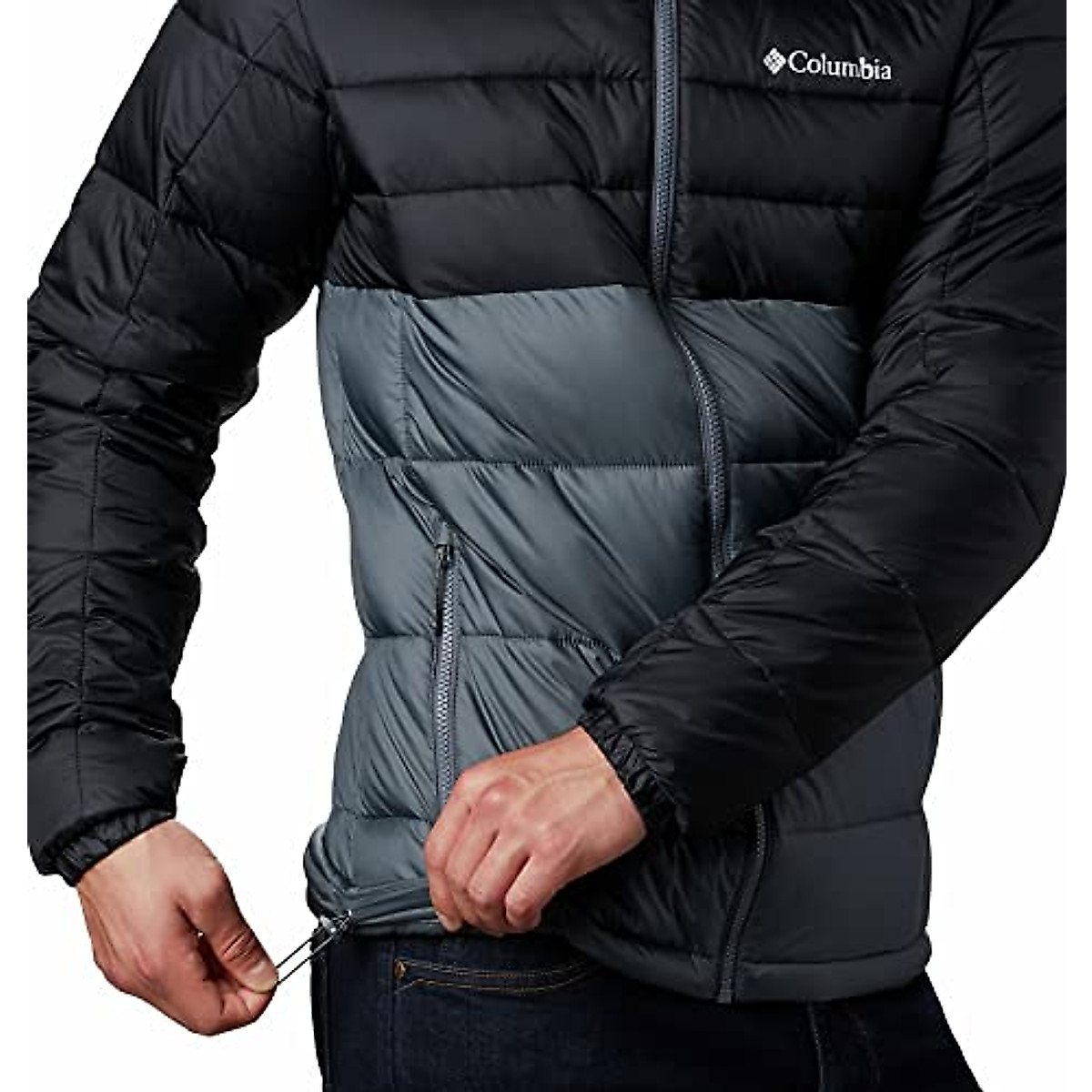 Columbia Men's Buck Butte Insulated Hooded Jacket, Graphite/Black, Medium