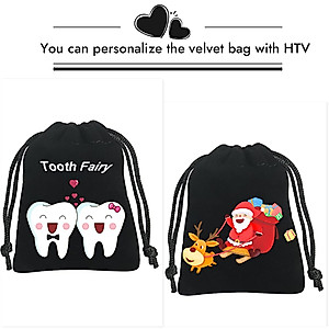 HRX Package Little Velvet Drawstring Pouches, 20pcs Black Velvet Cloth Bags for Jewelry Small Gift (3x4 inches)