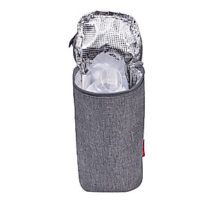 Bellotte Insulated Baby Bottle Bags (2 Pack) - Travel Carrier, Holder, Tote, Portable Breastmilk Storage (Grey)