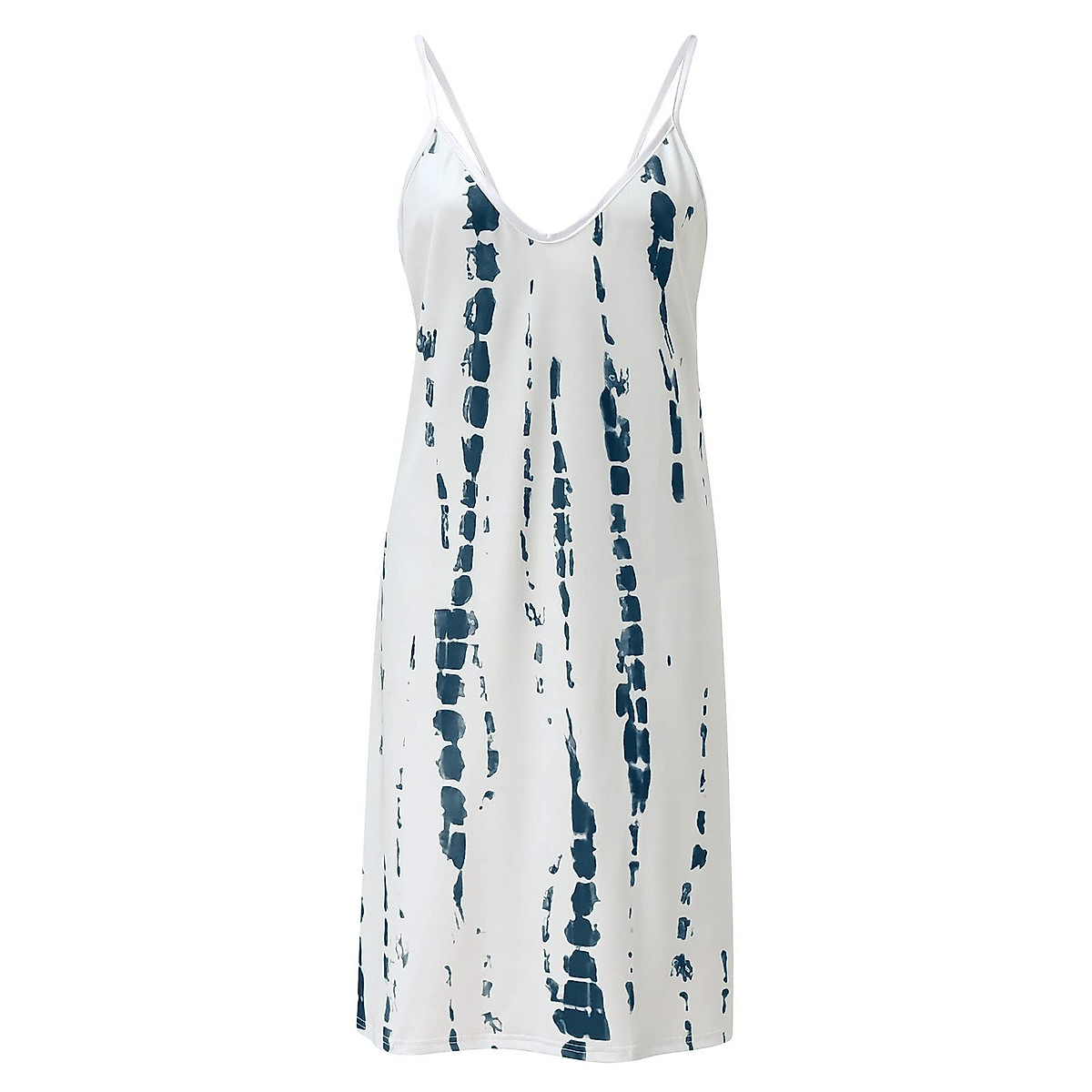 Womens Dresses Casual, Women's Summer Casual T Shirt Dresses Beach Cover Up a Line Spaghetti Strap Dress White