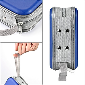 UENTIP DVD Case for Car,48 Capacity CD Case Portable CD Hard Plastic Case Holder CD Organizer Wallet Protective CD Storage (48 Capacity, blue)