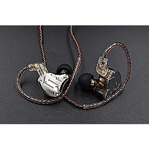 KZ ZS10 Pro in Ear Monitor Earbuds Headphone, HiFi KZ Earphone with 4BA and 1DD Drivers, KZ Upgraded ZS10 Pro with Detachable 0.75mm 2 Pin 6N OFC Cable (Black No Mic)……