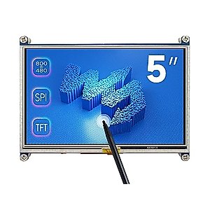 Waveshare 5 Inch HDMI LCD 800X480 High Resolution for Raspberry Pi 2 Model B/Raspberry Pi Model B/B/A/Raspberry Pi 3 Model B/3 B+