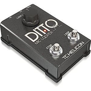 TC Helicon DITTO MIC LOOPER Easy to Use Two-Button Looper Pedal for Vocals and Acoustic Instruments