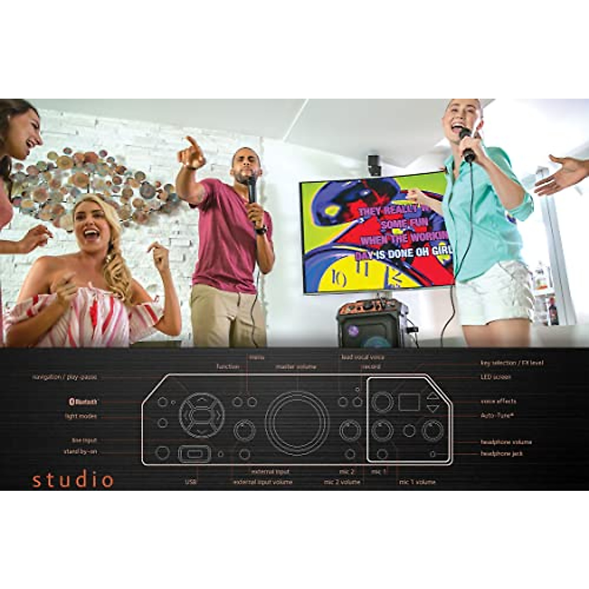 Singing Machine Studio All-In-One Entertaining System with Auto-Tune (SDL2093)