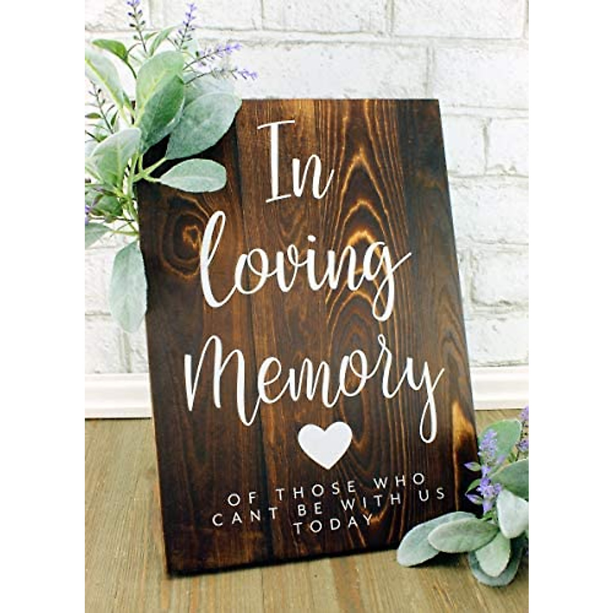 Darware Wooden Wedding Reception Signs (Set of 3, Brown); for Guests, Gifts, and Memorial