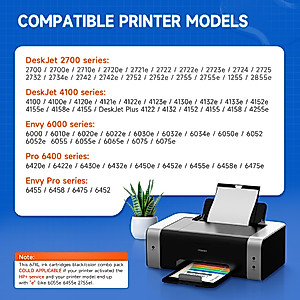 67XL Ink Cartridge Black/Color Combo Pack for HP Ink 67 67XL for HP 67 Ink Cartridge Fit for Envy 6000 6055 6055e 6400 6455 DeskJet 2855e 2700 2700e 2755 2755e 2752 4152 2755 4155e Printer(2 Pack)