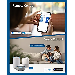 DEWENWILS Pool Timer, WiFi Pool Pump Timer, Heavy Duty 40A 120-277 VAC 2HP Wireless Controller Timer for Pool, Water Heater, Works with Alexa, Google Assistant, Smart Life, ETL Listed