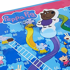 Hasbro Gaming Chutes and Ladders: Peppa Pig Edition Board Game for Kids Ages 3 and Up, Preschool Games for 2-4 Players