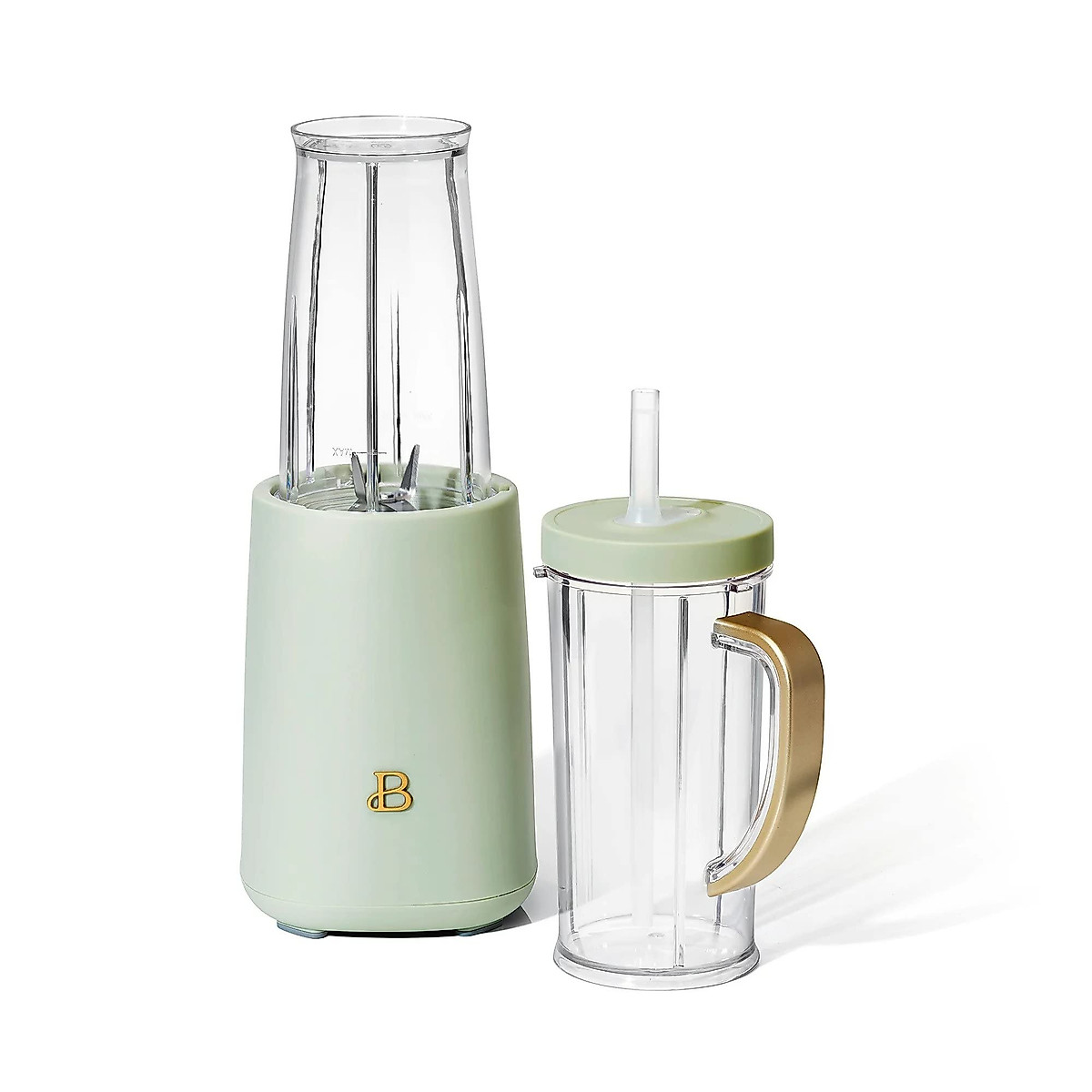Beautiful Personal Blender, 12 Piece Set by Drew Barrymore (Sage Green)
