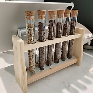 30 Covered Plastic Test Tubes - Small Plastic Tubes, 20ml Transparent Plastic Tubes with Cork Stoppers, Small Transparent Plastic Tube Containers for Solid and Liquid Storage (30, 16mm*150mm)