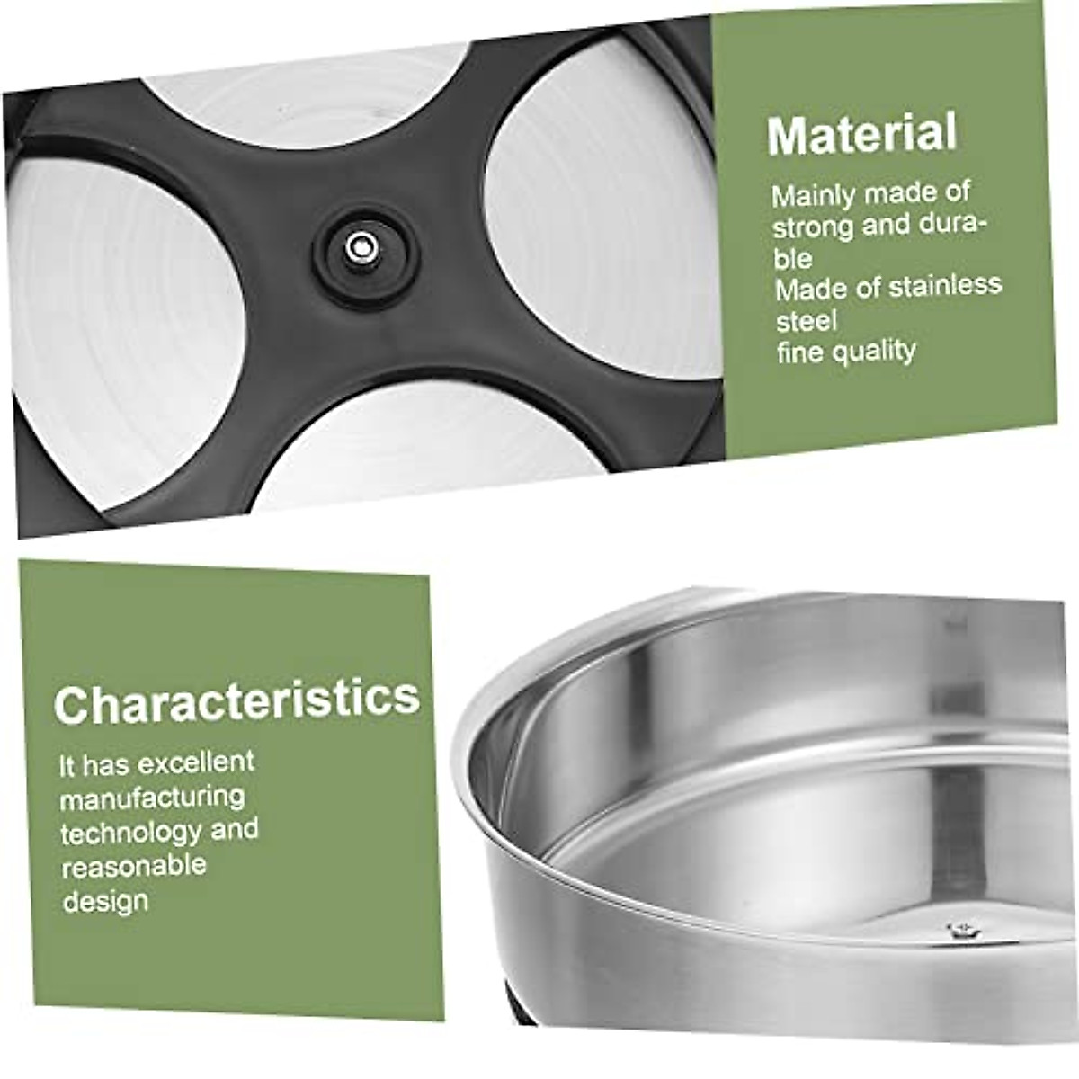 Holibanna 1pc Boxes Rotating Rack Trinket Tray Stainless Steel Container Makeup Pallets Pantry Susan Rotating Rack Household Storage Boxes Non-slip Storage Cases Fruit Containers Food