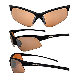 Maxx Sunglasses TR90 Maxx Domain HD Black Amber Lens