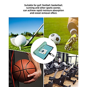 Golf Towel Microfiber Waffle Pattern Towel with Carabiner Clip,Laundry Dirty Basket Cloth Washing Machine Golf Towels for Man Woman Club Cleaner,Wash Dry Quote Teal Gradient Back Golf Accessories