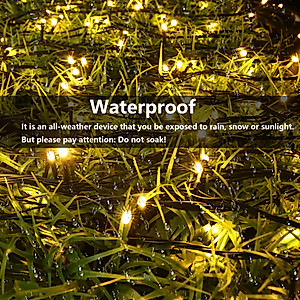 Joomer Solar Christmas Lights 72ft 200 LED 8 Modes Solar String Lights Waterproof Solar Fairy Lights for Christmas Decorations (Warm White)
