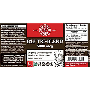 Global Healing Center Thyroid Health Kit with Iodine, Tri-Blend B12, Selenium - Energy, Focus, Metabolism