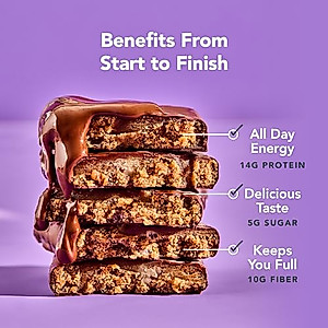 ALOHA Organic Plant Based Protein Bars | Chocolate Caramel Pecan | 12 Count, 1.98oz Bars | Vegan, Low Sugar, Gluten Free, Paleo Friendly, Low Carb, Non-GMO, Stevia Free, Soy Free, No Sugar Alcohol Sweeteners