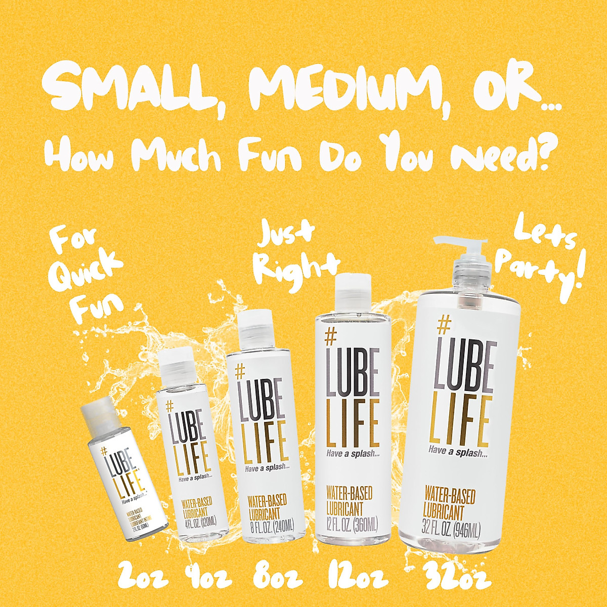 Lube Life Water-Based Personal Lubricant, Lube for Men, Women & Couples, Non-Staining, 4 Fl Oz