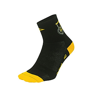 DeFeet Men's Aerator Banana Bike Sock, Black, X-Large