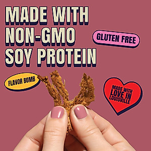 Louisville Vegan Jerky - Maple Bacon Vegan Meat - Lip-Smacking Vegan-Friendly & Vegetarian Jerky - Non-GMO Soy Protein, Gluten-Free High Protein Vegan Snacks