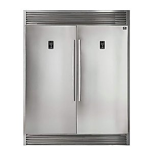 Forno Rizzuto 60" Inch W. Dual Combo Either Refrigerator and or Freezer Combo 27.6 Cubic Ft. Frost Free Built in or Freestanding and Interchangeable Design with Trim Kit