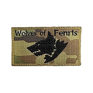 Warhammer 40K Space Wolves Patch Multicam OCP- Funny Tactical Military Morale Embroidered Patch Hook Fastener Backing