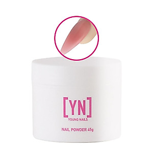 Young Nails Acrylic Cover Powder - Self-Leveling Acrylic Nail Powder, Clear Nude Pink White Acrylic Powder for Nail Extenstion, Professional Grade, Superior Adhesion, Color - Flamingo, 45g