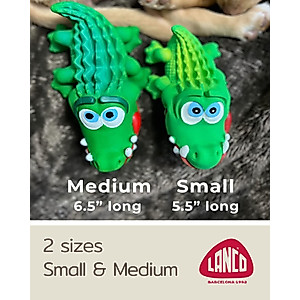 Crocodile Sensory Dog Toy Natural Rubber (Latex), Lead-Free & Chemical-Free, Complies to Same Safety Standards as Children’s Toys, Soft & Squeak
