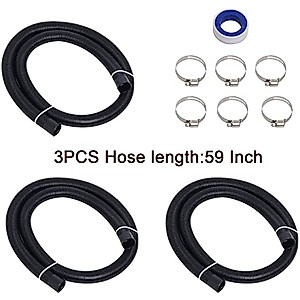 1.25'' Pool Pump Replacement Hose Compatible with Filter Models 800 GPH, 530 GPH, 300 GPH Pool Pump for Above Ground Pools 59'' with 41'' Long Pool Pump Replacement Hose