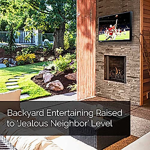 CINIOS Hurricane 43-inch LED 4K Outdoor TV - IP55 Weatherproof, 1500nits Brightness, Shade & Full Sun Bright HDR Television, For Outside Backyard, Waterproof Remote, With TV Cover & Wall Mount Bracket