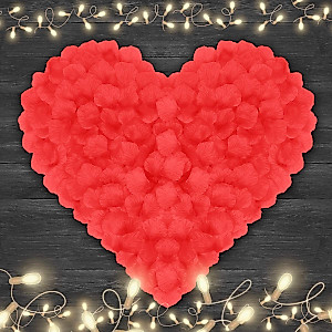 VKshop 4500 Pack Red Rose Petals,Artificial Roses Flower Petals for Romantic Night,Valentine's Day and Weddings