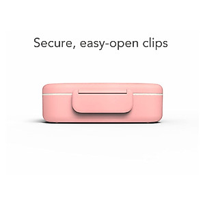 Fenrici Bento Lunch Box For Girls & Teens, Made with Plastic-Free Wheat Straw, Utensils Included, 5 Compartments, Best Lunch Box, BPA-Free Bento, Microwave and Dishwasher Safe, Pink