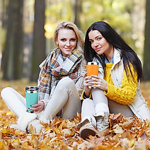 EcoMozz 20oz Tumbler Stainless Steel Vacuum Insulated Mug with Lid, Double Wall Travel Mug, Durable Powder Coated Coffee Cup, Suitable for Ice Drinks and Hot Beverage (New Mix 12 pack)