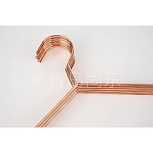 60-Pack Koobay 16.5” Rose Gold Metal Clothes Hangers with Non-Slip Shoulders for Shirt, Coat and Slacks Storage and Display - Shiny and Stylish