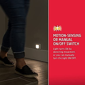 Energizer Motion-Activated LED Path Light, Wireless, 20 Lumens, Indoor/Outdoor, Easy to Install, 3 AA Battery Operated, Ideal for Hallway, Entryway, Stairs, Pathway, Patio, Deck, Basement, 38183