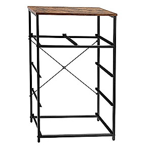 CASATOCA Tall Dresser, Rustic Storage Cabinet with 5 Fabric Drawers, Organizer Unit for Bedroom, Entryway and Closets, Sturdy Steel Frame, Wooden Front and Top, Rustic Brown and Black