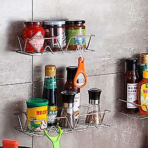 CGBE Shower Caddy, Shower Shelves With Soap Dish Holder Adhesive Hooks, Rust Free Shower Organizer Shower Rack Shampoo Holder Wall Mount For Bathroom Kitchen Storage (5 Packs)