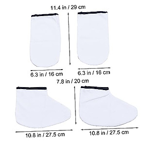 Beaupretty 2 Pairs Thermal Gloves Heat Tanning Mitt Paraffin Wax Mitts Wax Gloves Hand Treatment Cover Foot Spa Cover Bath Treatment Gloves Care Insulation Cotton Wax Bath Hand Mitts