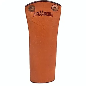 Alta Andina Leather Skillet Handle Cover | Rustic Copper Rivets | Vegetable Tanned Leather Hot Handle Holder for Cast Iron Skillets & Cookware (Brown – Miel)