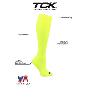 TCK Krazisox Neon Over the Calf (Neon Yellow, Small)